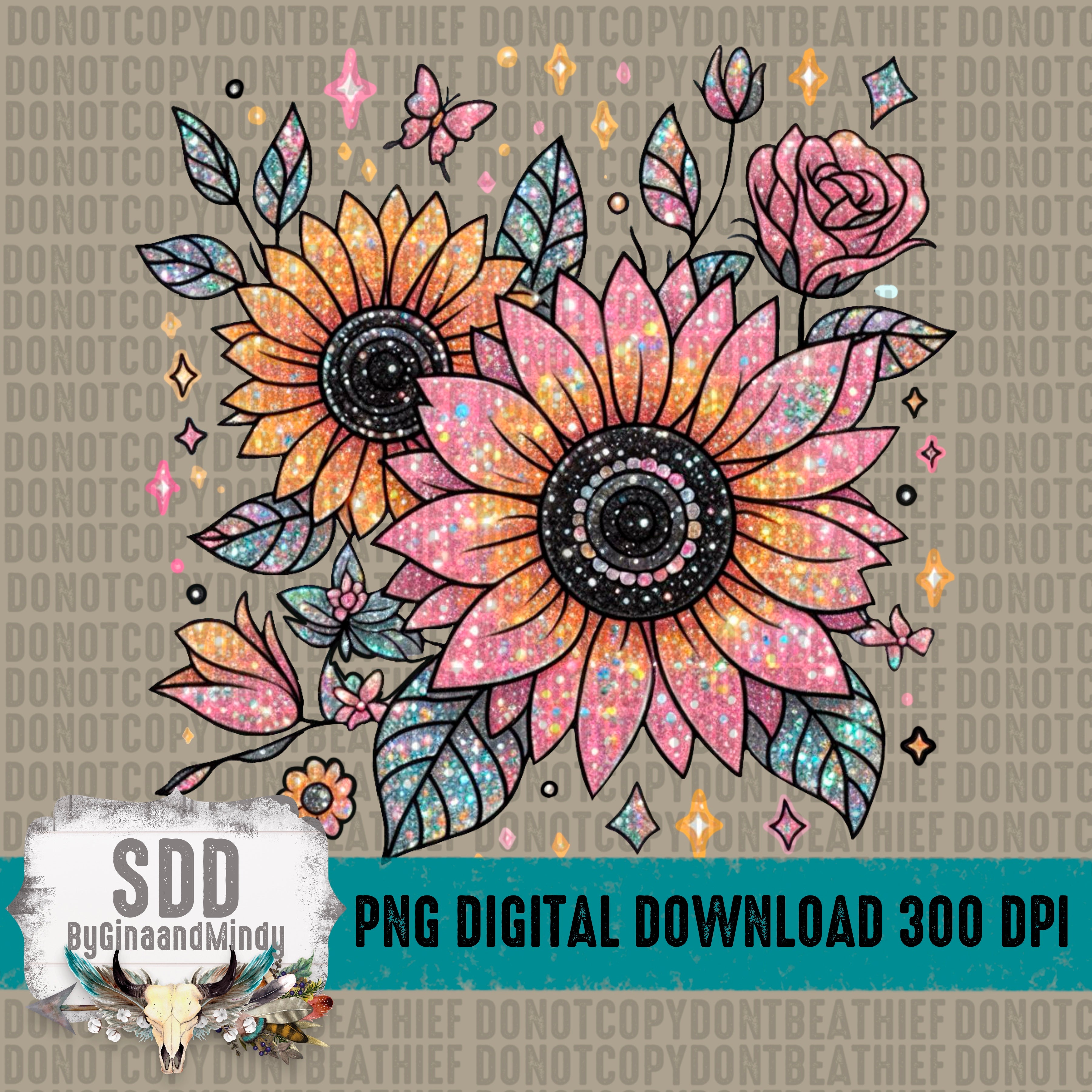 Glitter Sequins Sunflower – SDDbyGinaandMindy