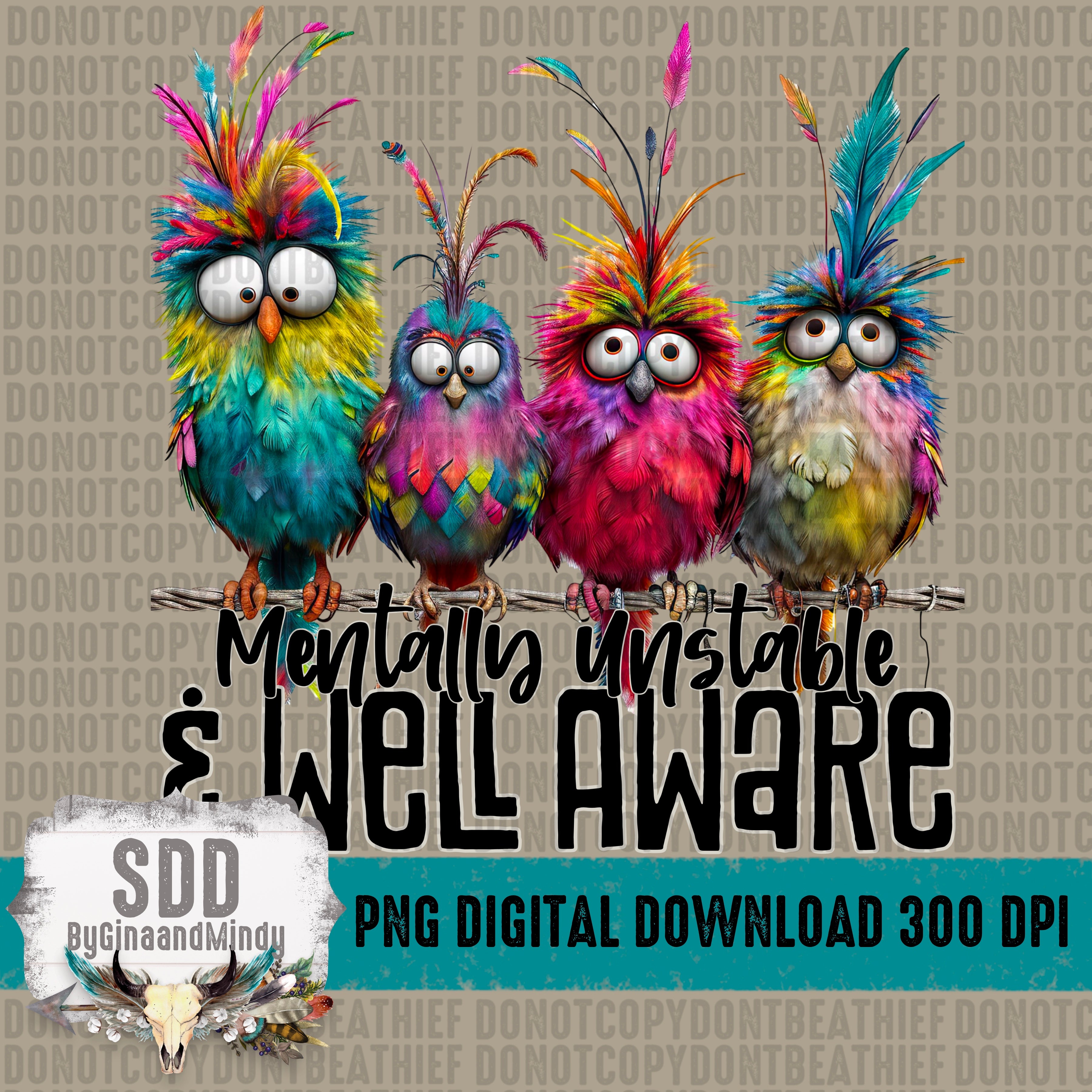 Mentally Unstable & Well Aware Bundle – SDDbyGinaandMindy