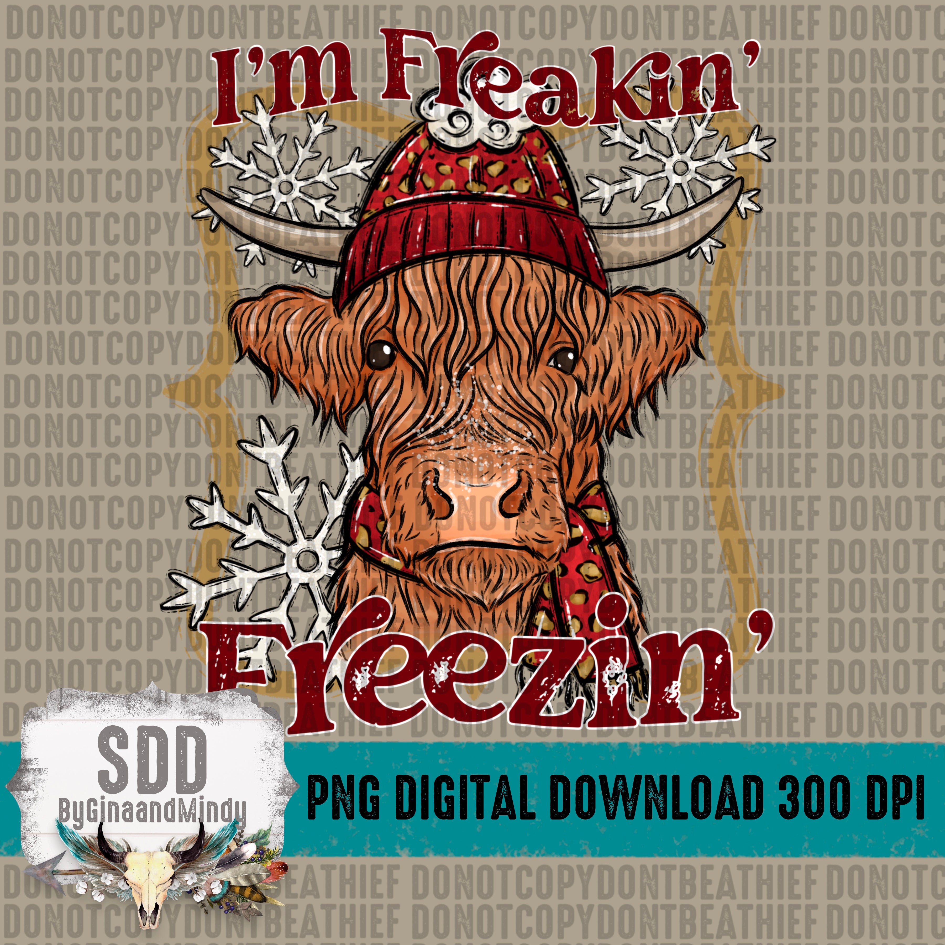 2023 I'm Freakin' Freezin' Bundle (Highland Cow) – SDDbyGinaandMindy