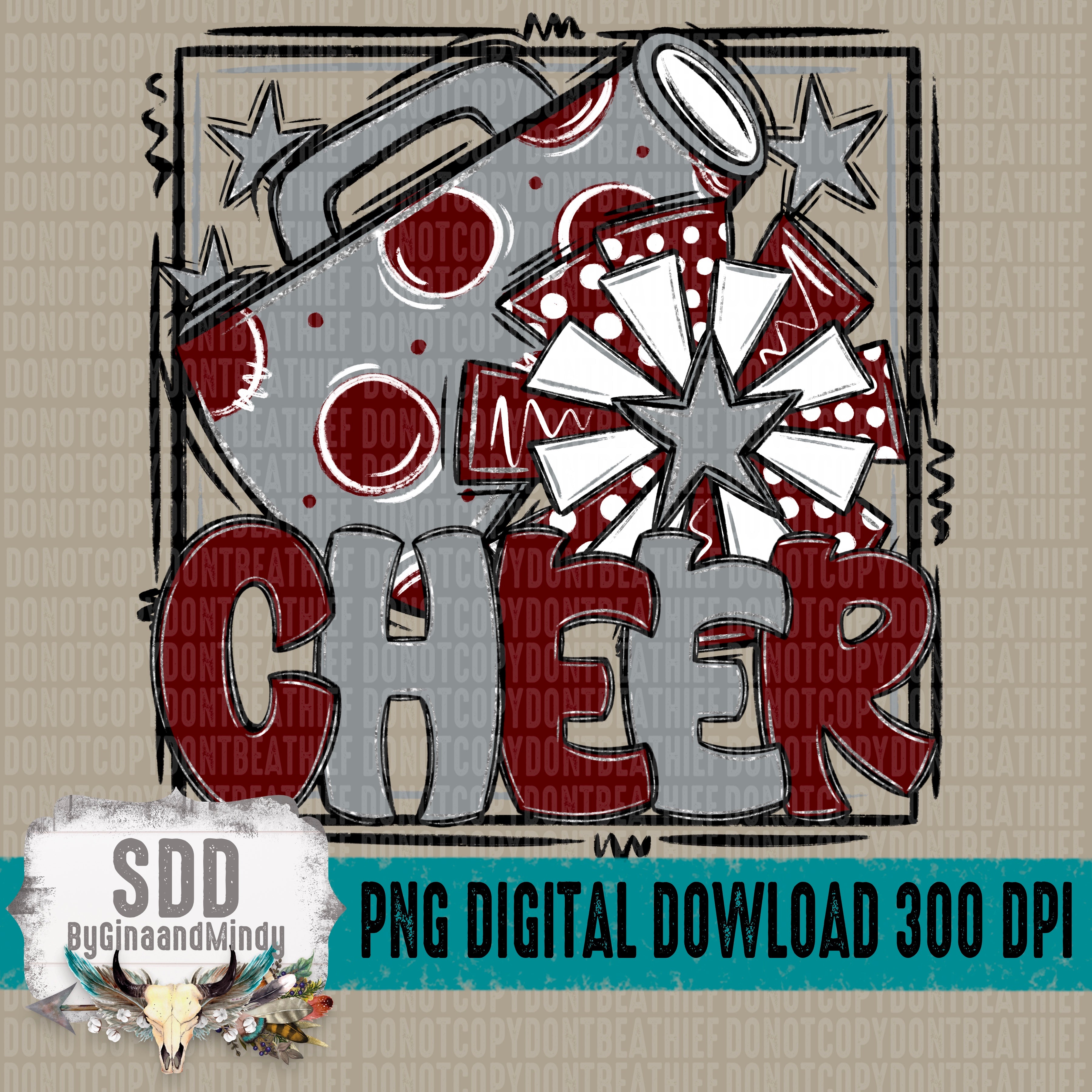 Cheer Bundle; Burgundy & Grey – SDDbyGinaandMindy