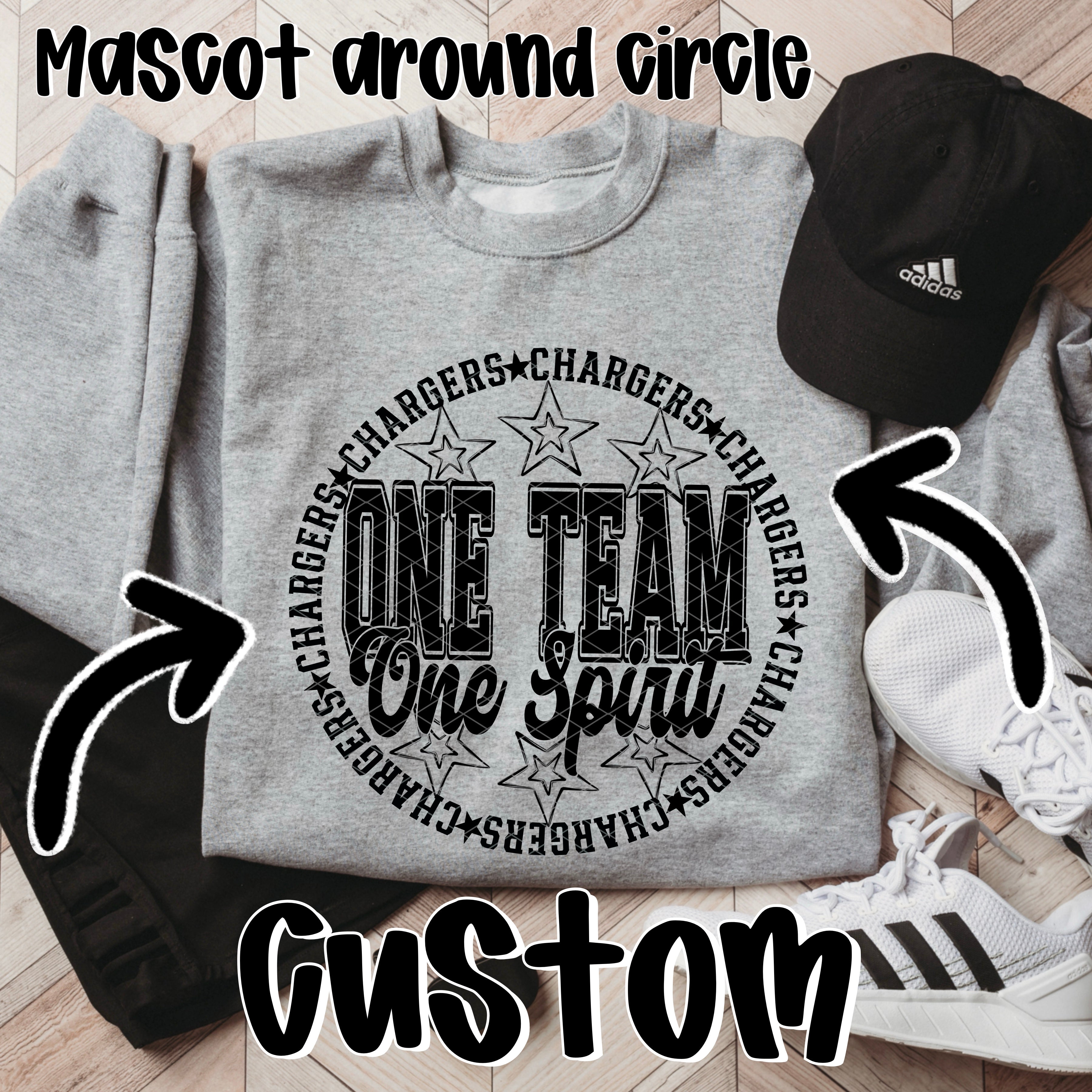 One Team One Spirit Single Color Bundle CUSTOM – SDDbyGinaandMindy