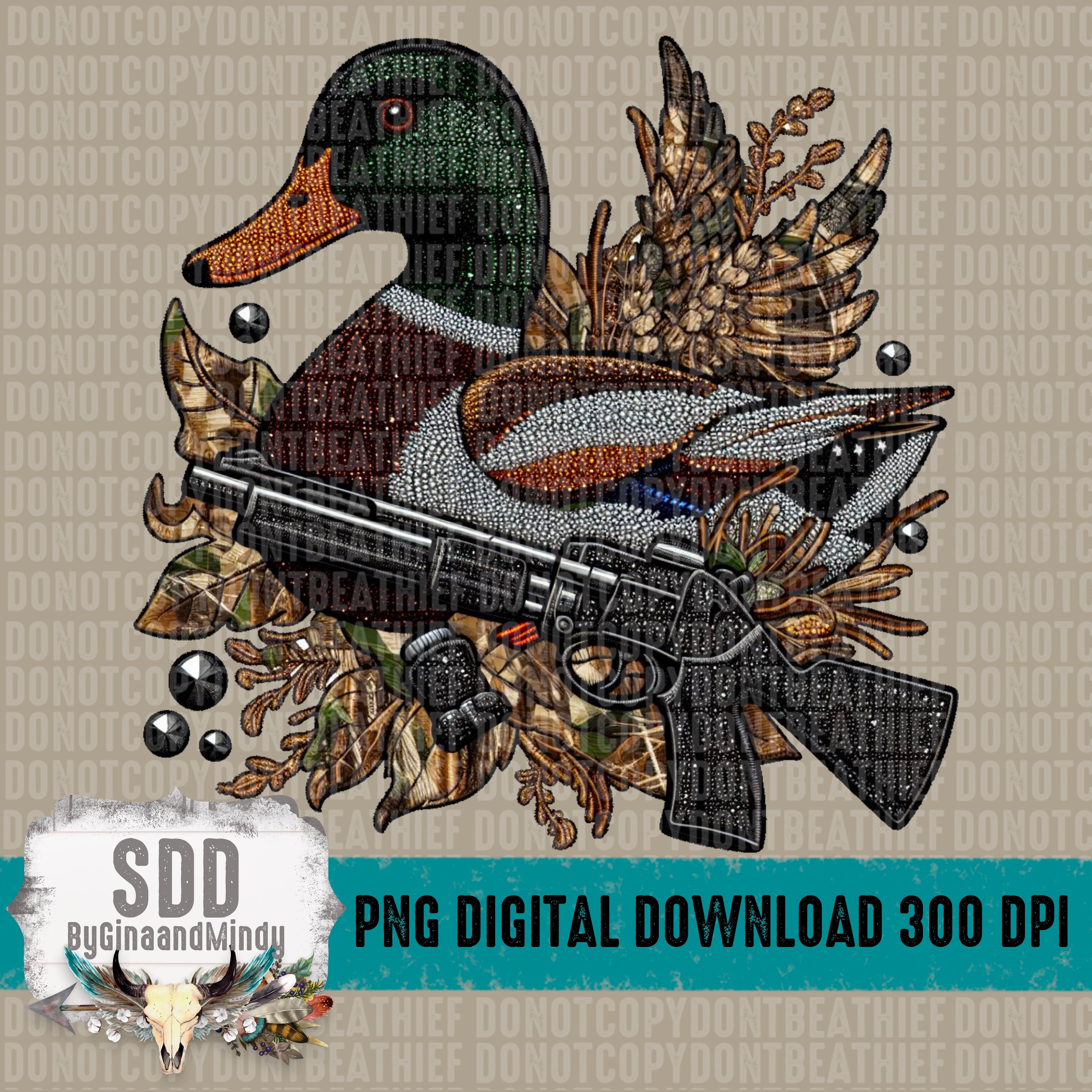 Dunk Hunting Faux Embroidery – SDDbyGinaandMindy