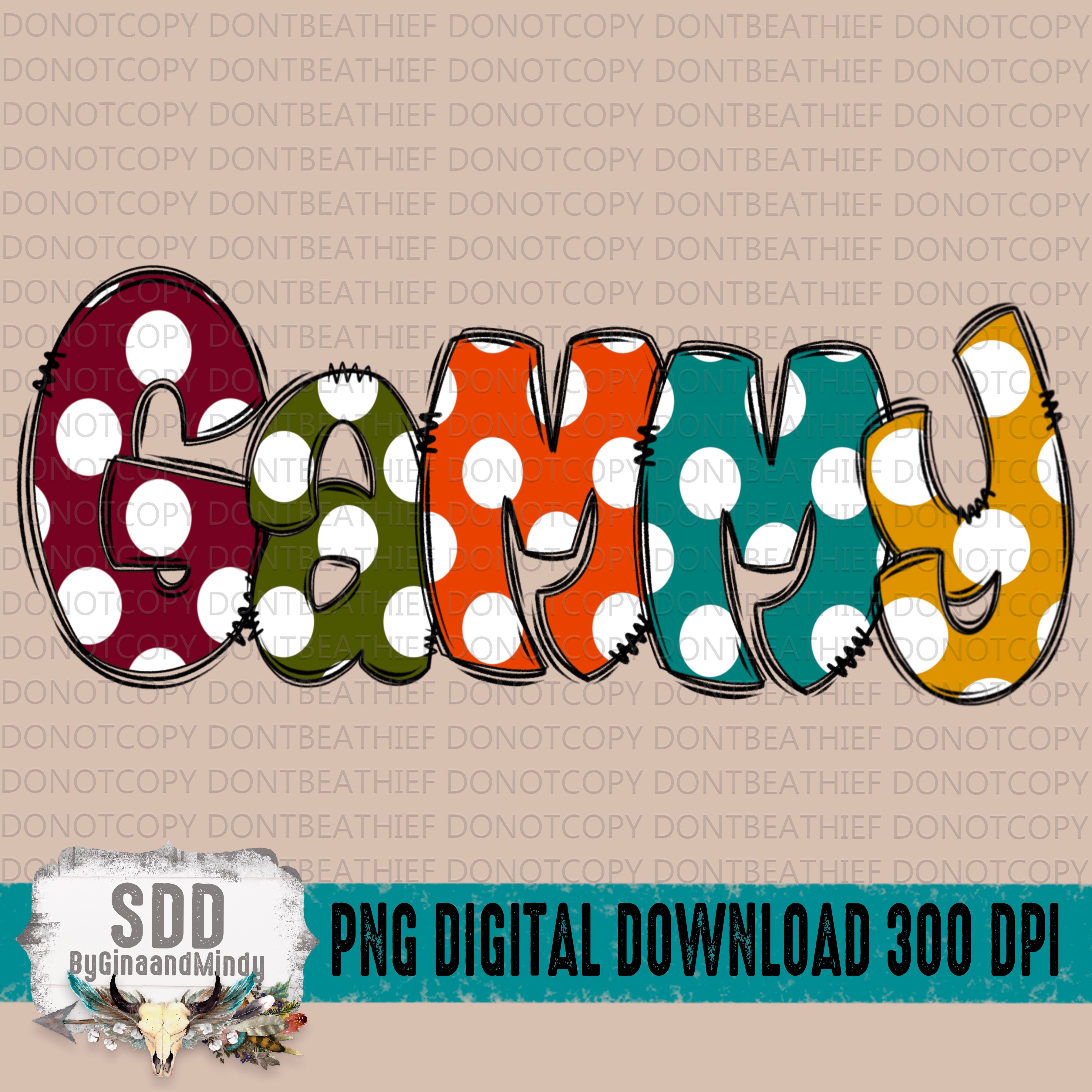 Gammy Fall Dots Doodle – SDDbyGinaandMindy