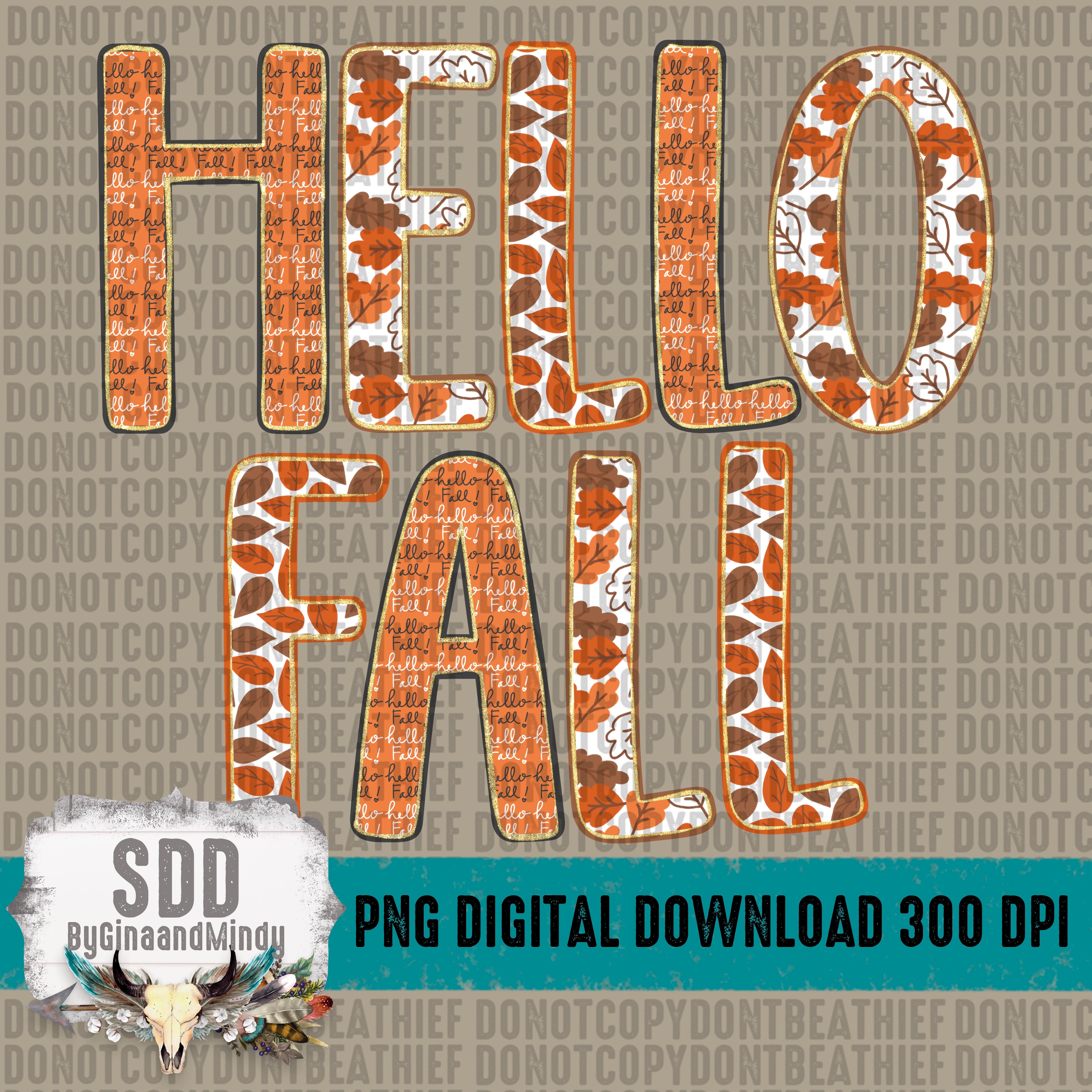 Hello Fall Doodle Letters – SDDbyGinaandMindy