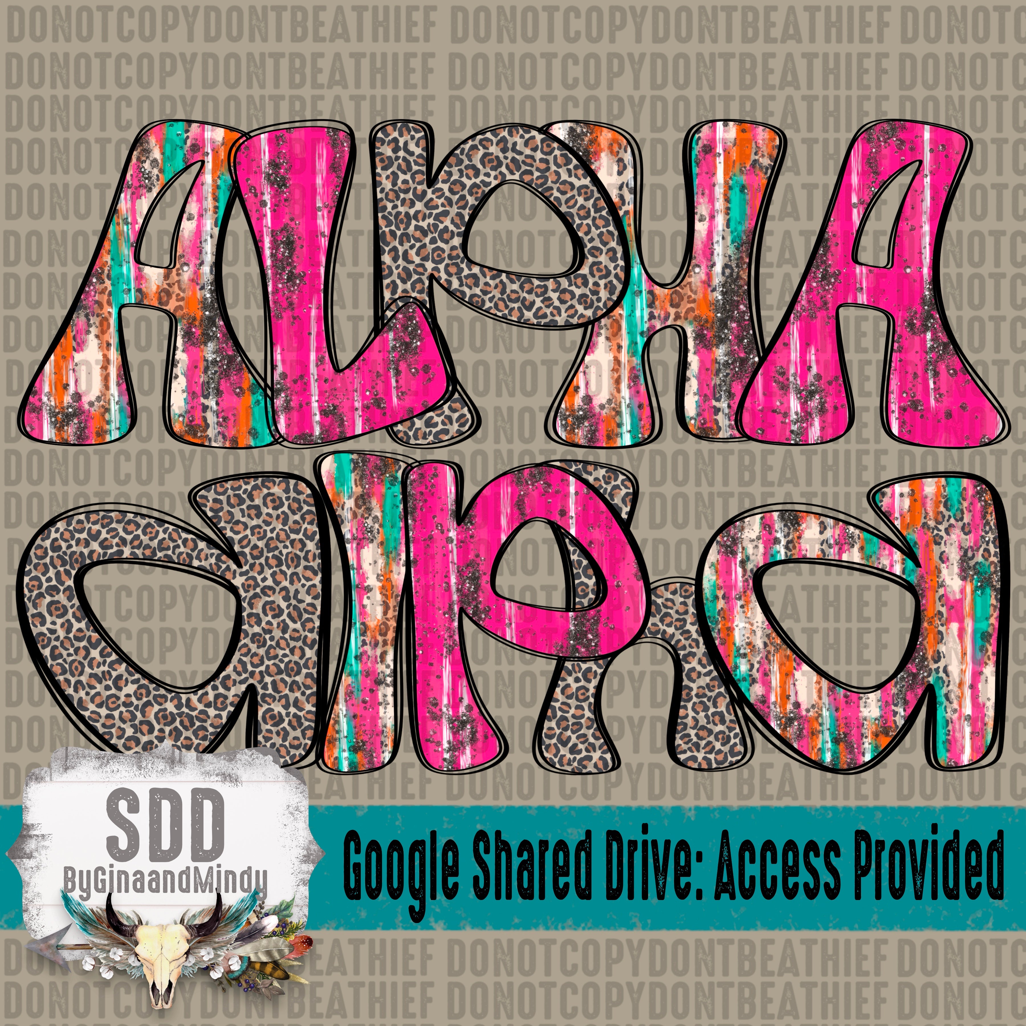 Leopard Brush Strokes Boppy Doodle Letters (Uppercase, Lowercase, 0-9 ...