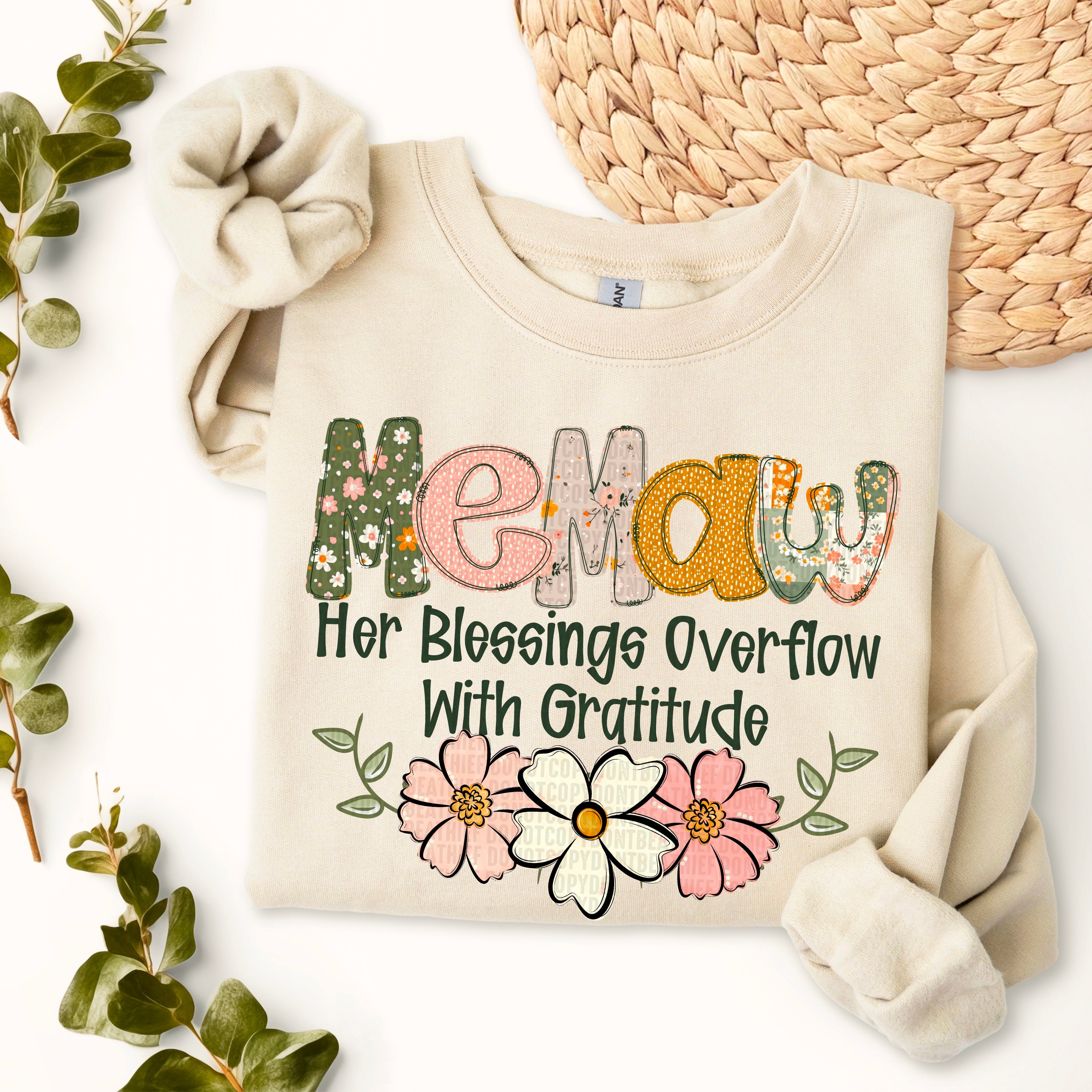 Boho Floral; Memaw – SDDbyGinaandMindy