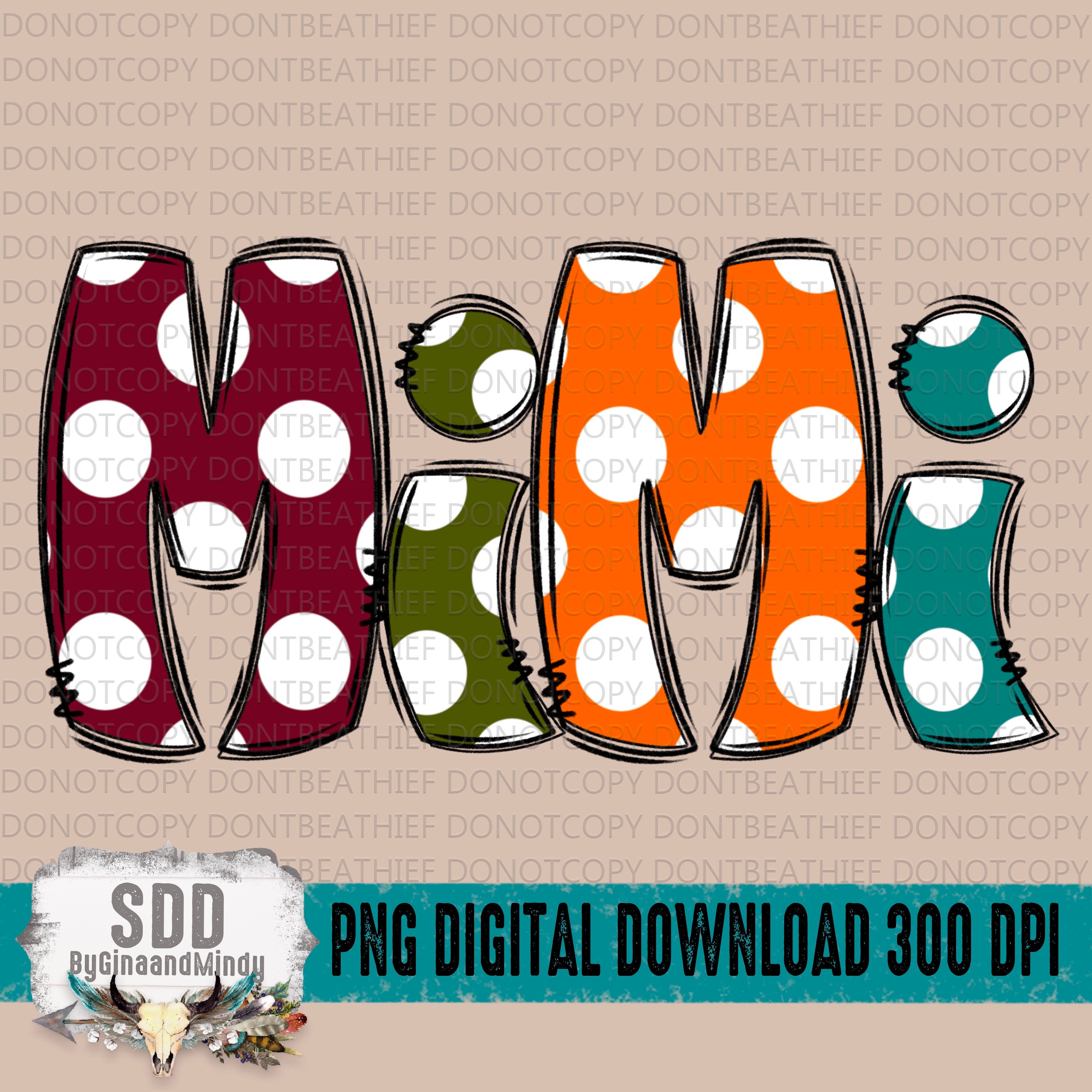 Mimi Fall Dots Doodle – SDDbyGinaandMindy