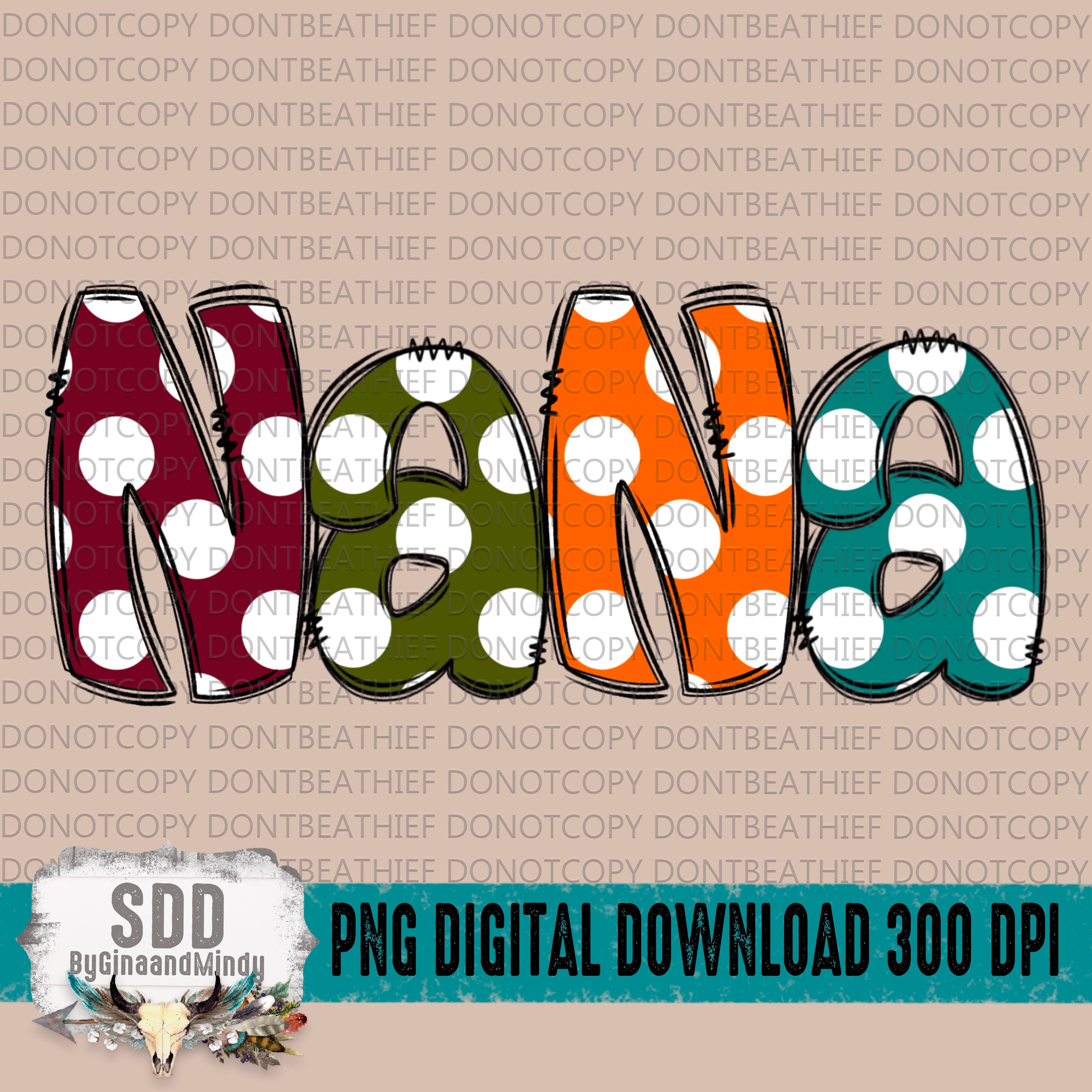 Nana Fall Dots Doodle – SDDbyGinaandMindy