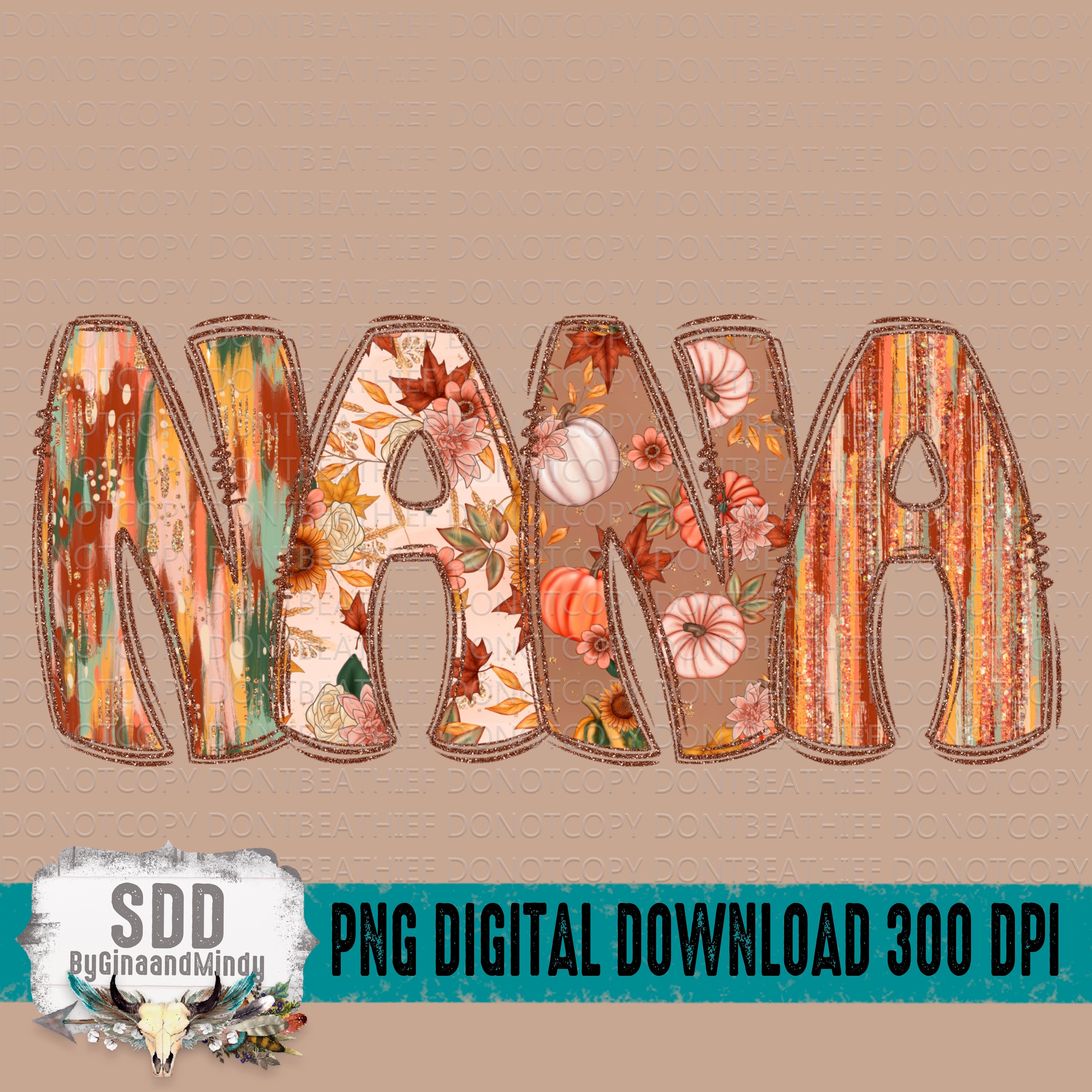 Fall Floral Name (Nana) – SDDbyGinaandMindy