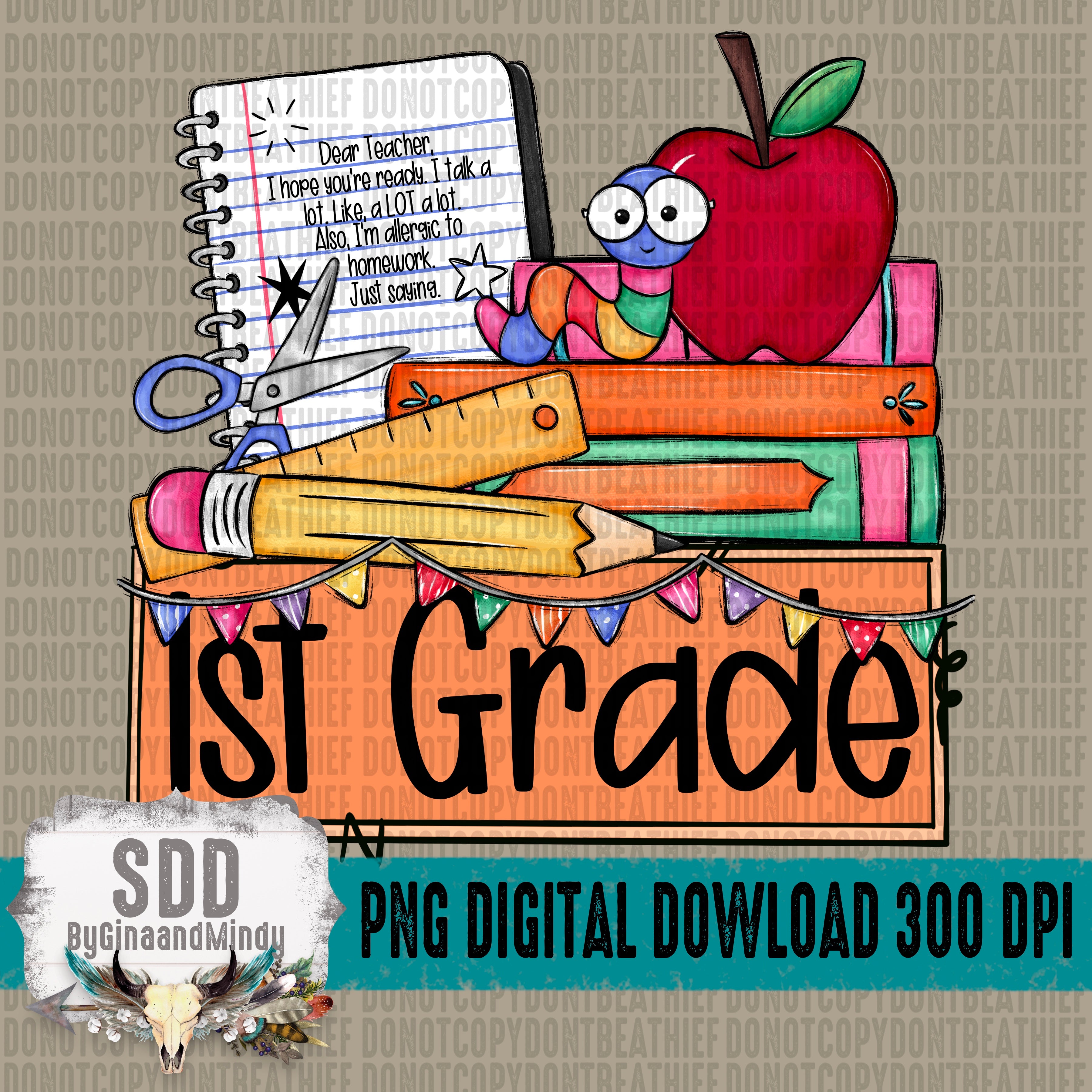 Books & Nameplate; 1st Grade – SDDbyGinaandMindy