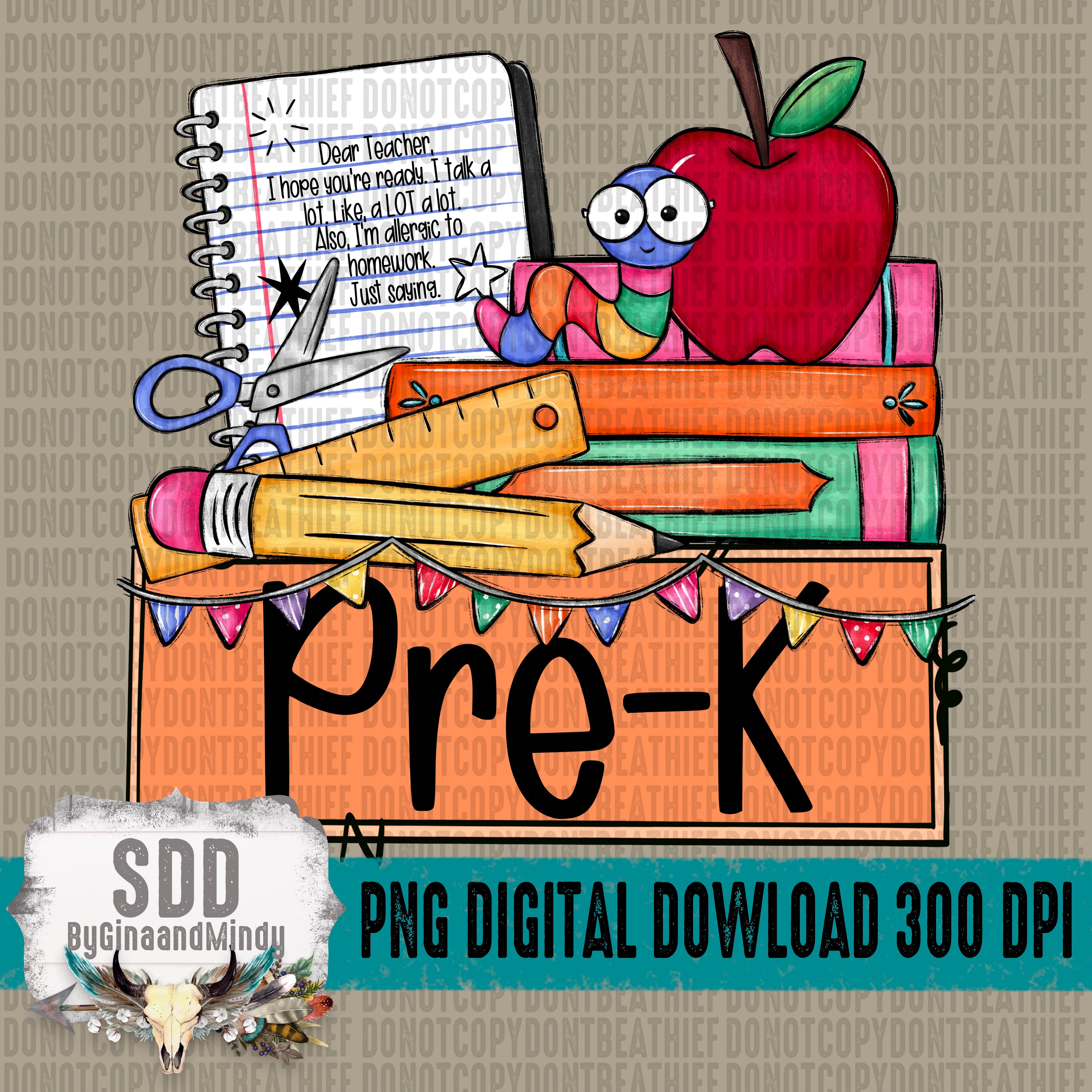 Books & Nameplate; Pre-K – SDDbyGinaandMindy