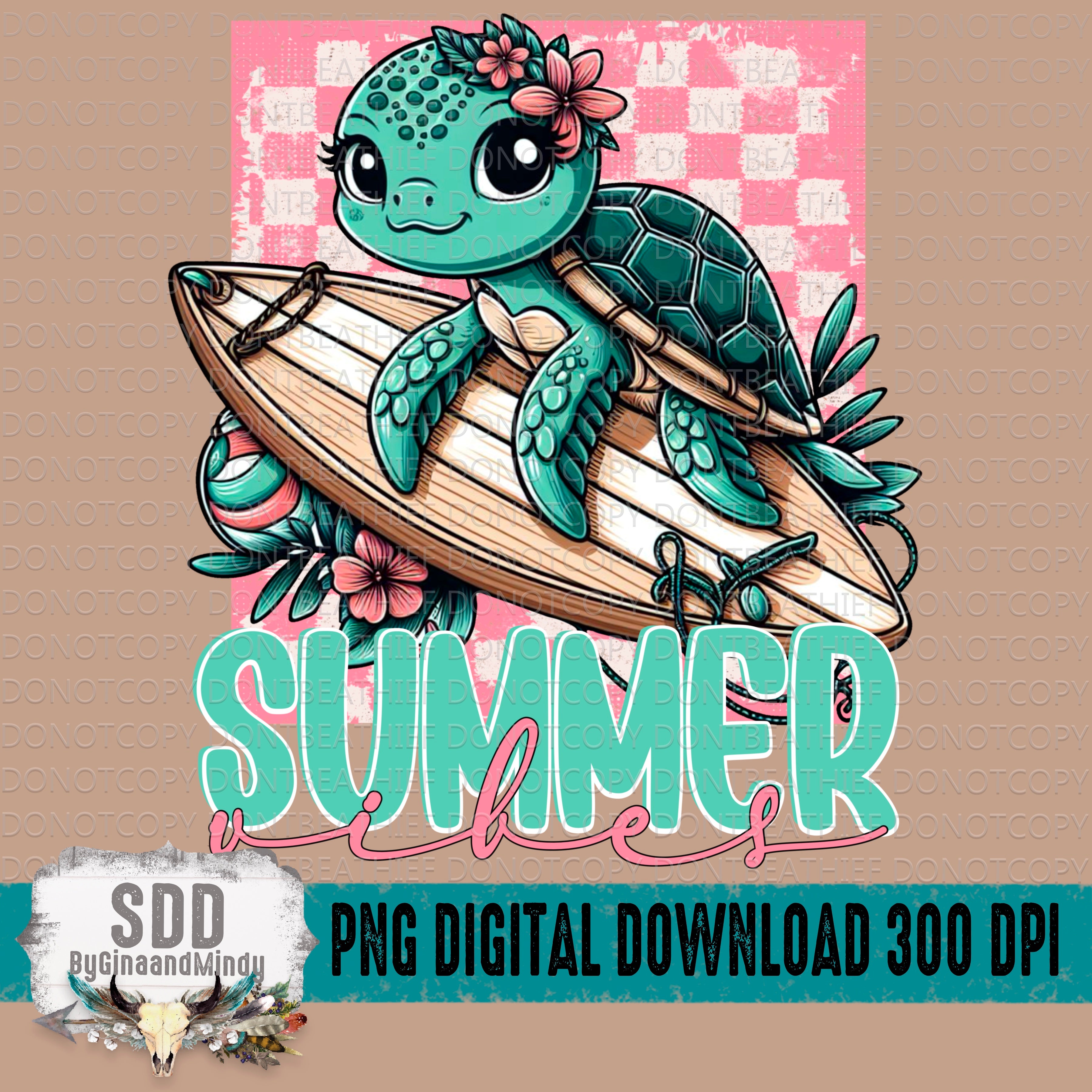 Summer Vibes Turtle Kids – SDDbyGinaandMindy