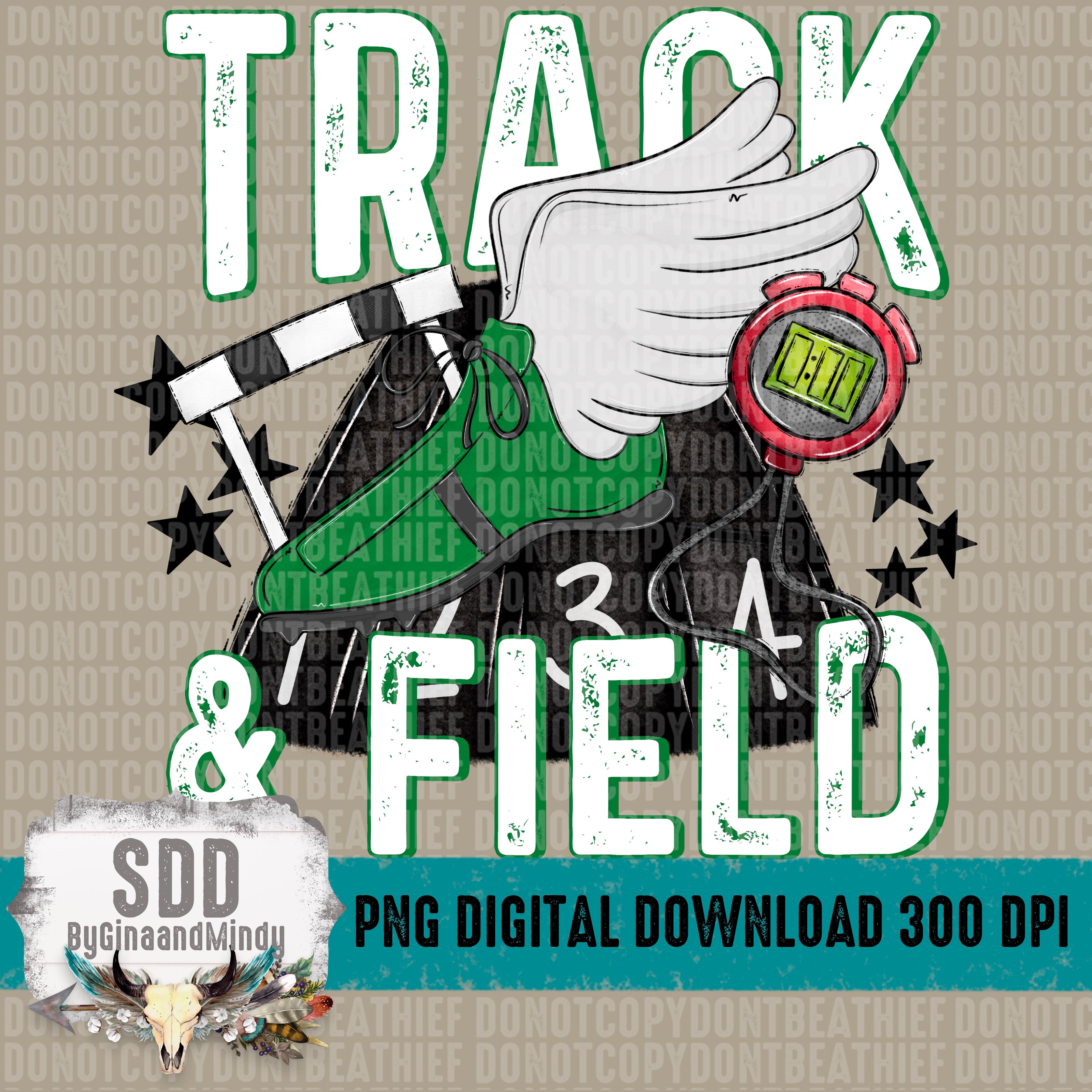 Track and Field (Green & White) – SDDbyGinaandMindy
