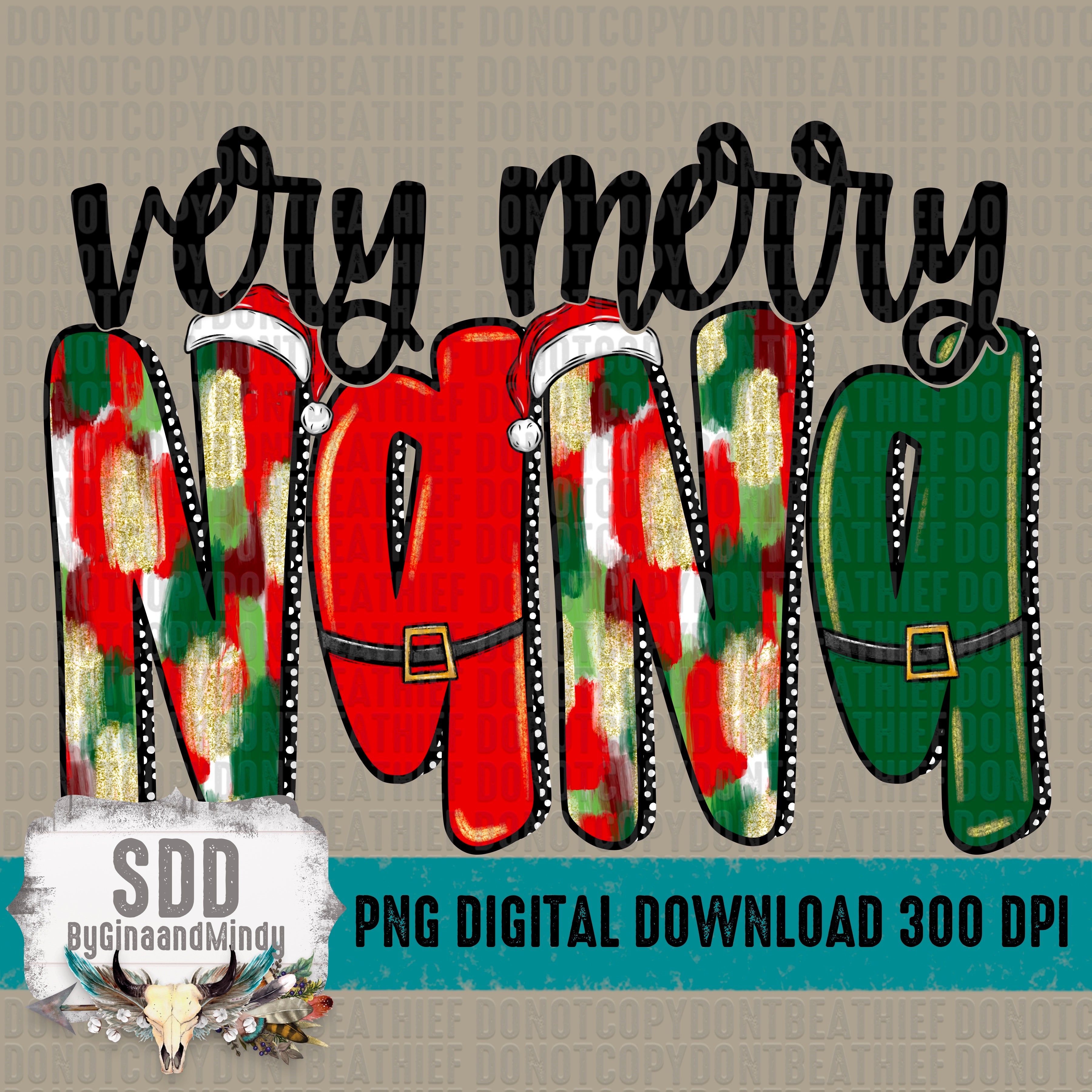 Very Merry Red Nana – SDDbyGinaandMindy