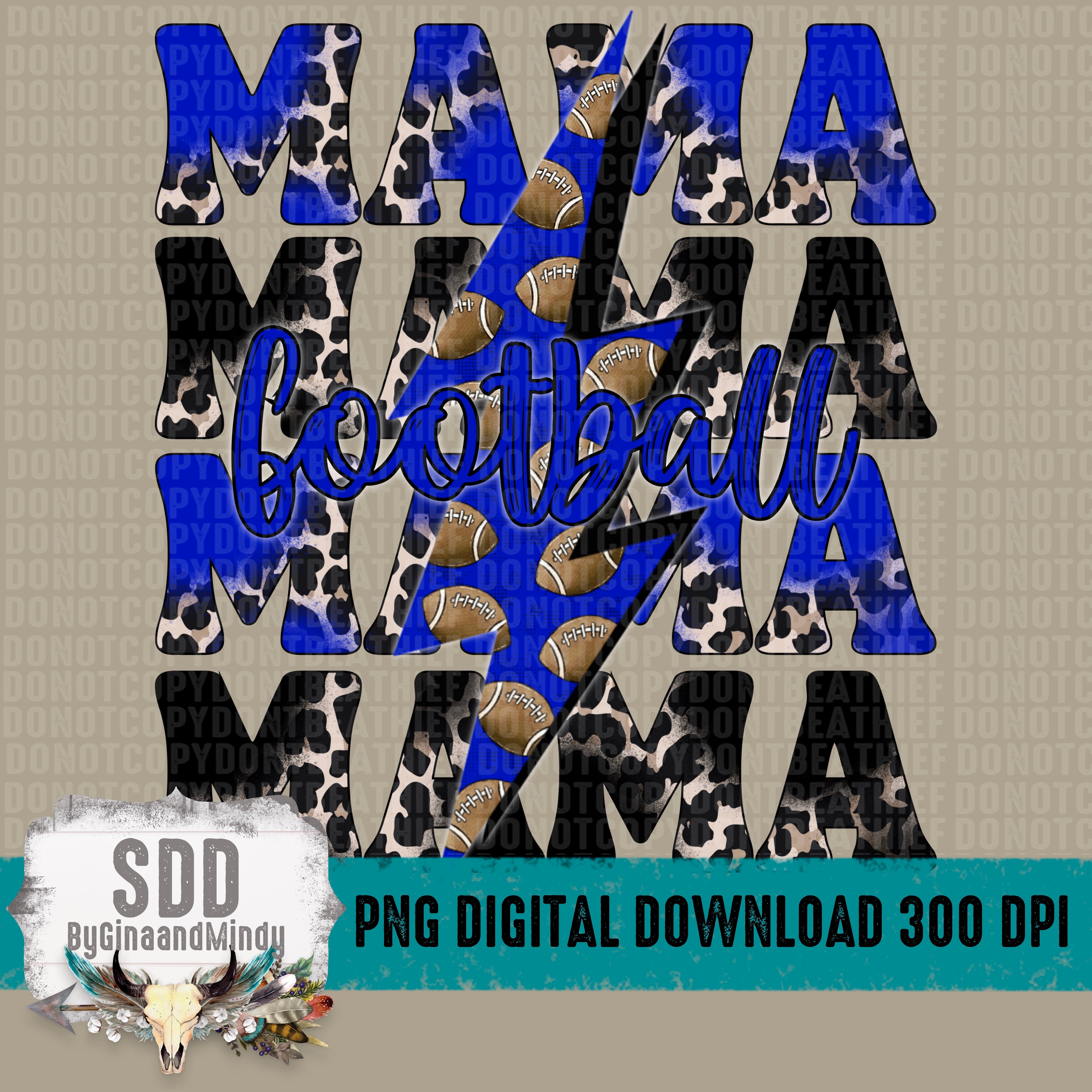 Football Mama Blue/Black – SDDbyGinaandMindy