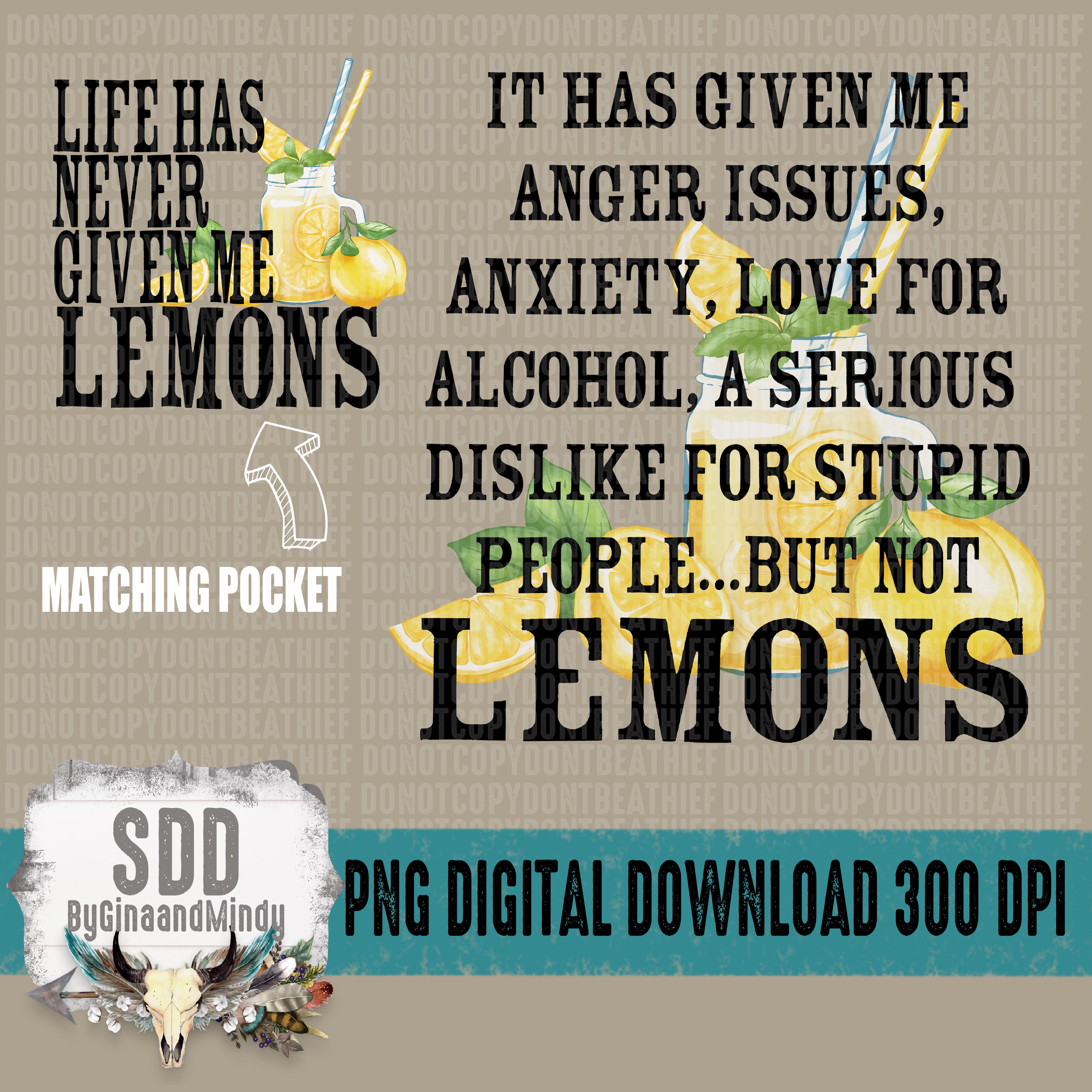 Lemons with matching Pocket – SDDbyGinaandMindy